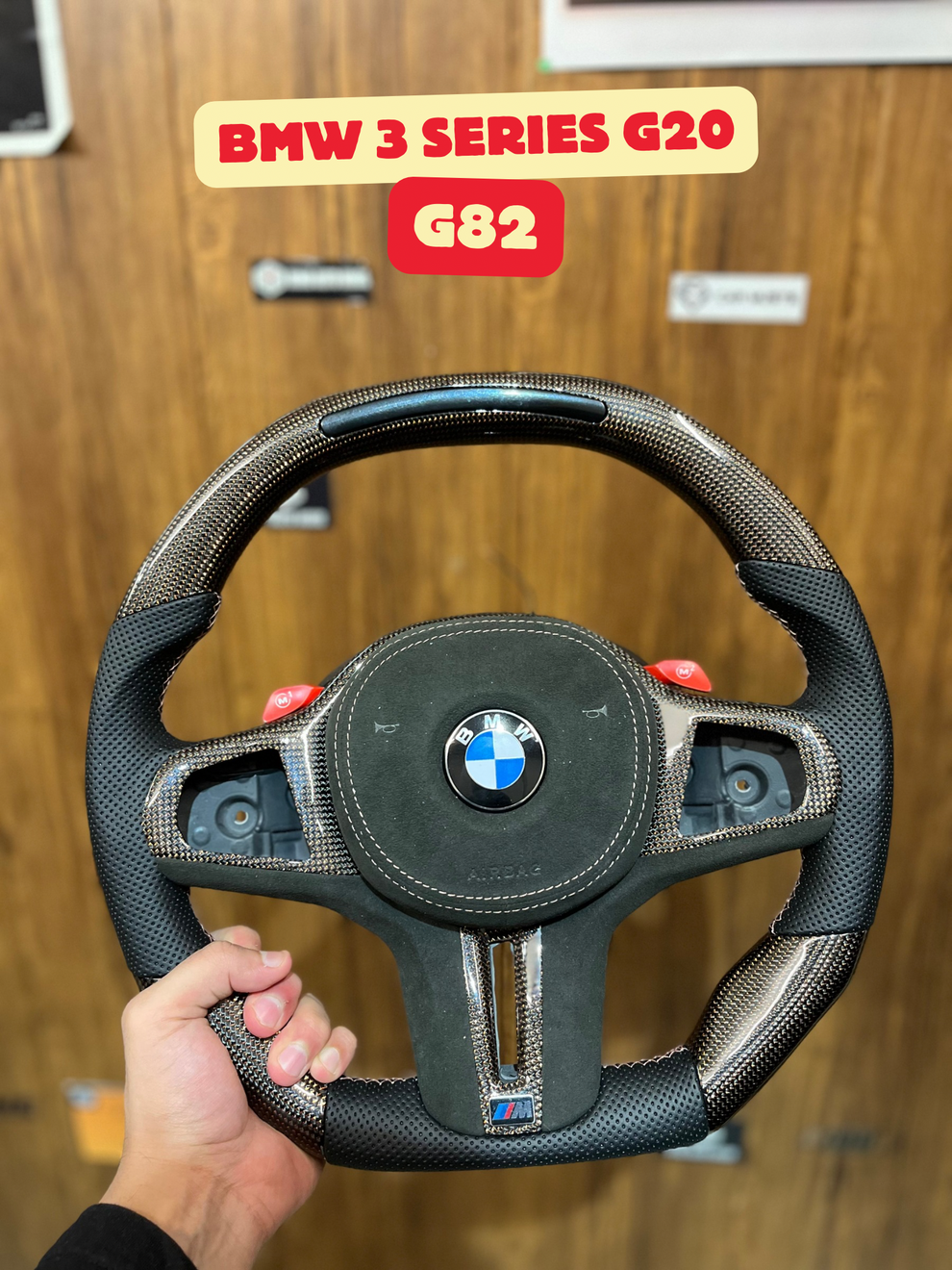 BMW 3 Series G20 Aftermarket (Original Golden Carbon Fiber Steering Wh ...